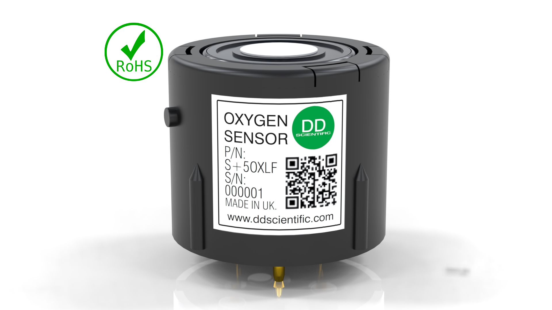 S+5OXLF Oxygen (O2) Sensor | Lead-free (RoHs), 5-year life, Emissions